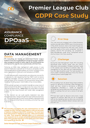Premier League Club GDPR Case Study - PTI Digital